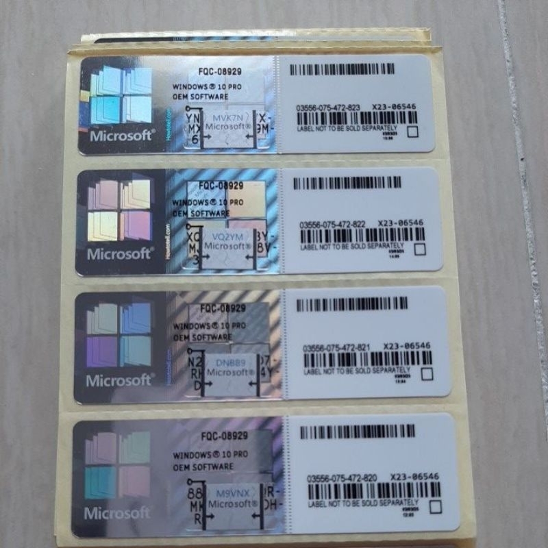 Jual COA WINDOWS 10 PRO 64 BIT ORIGINAL | Shopee Indonesia