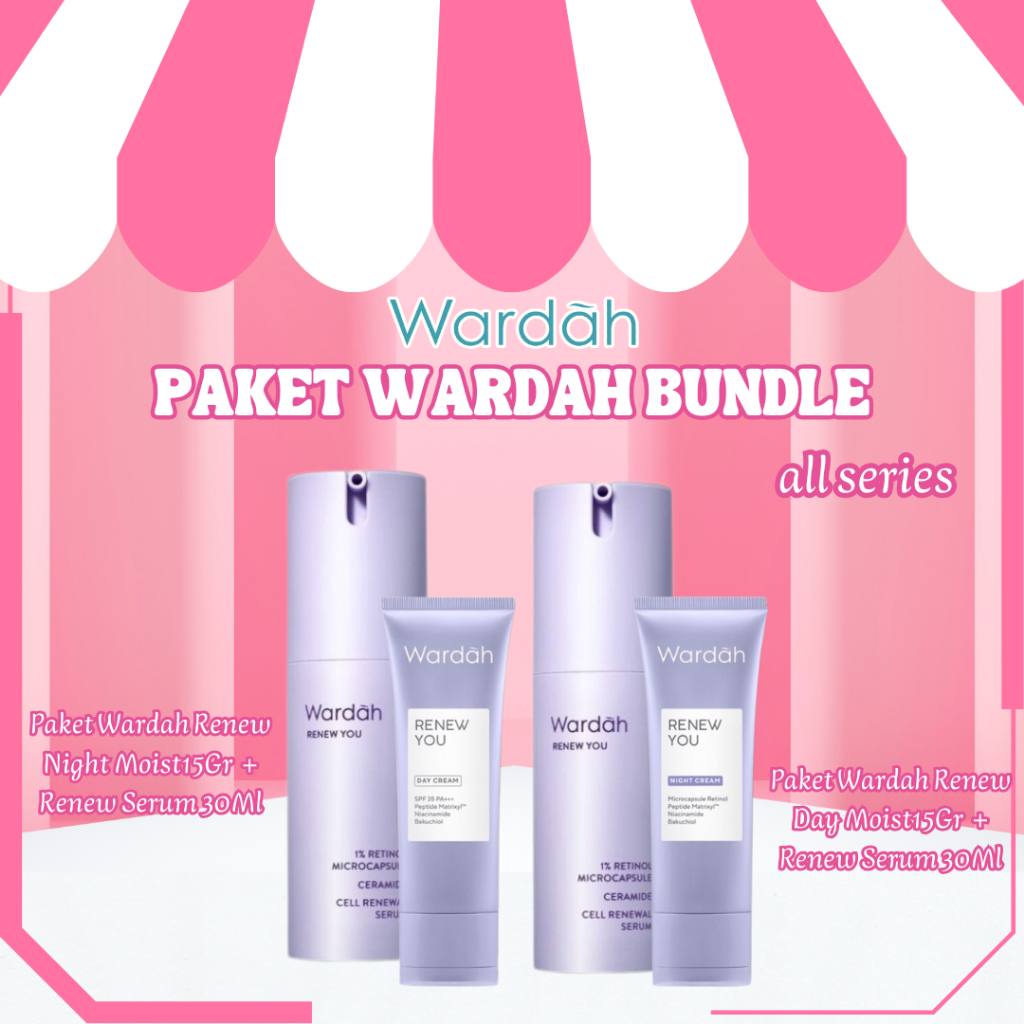 Jual PAKET WARDAH BUNDLE | RENEW NIGHT MOIST 15GR + RENEW SERUM 30ML ...