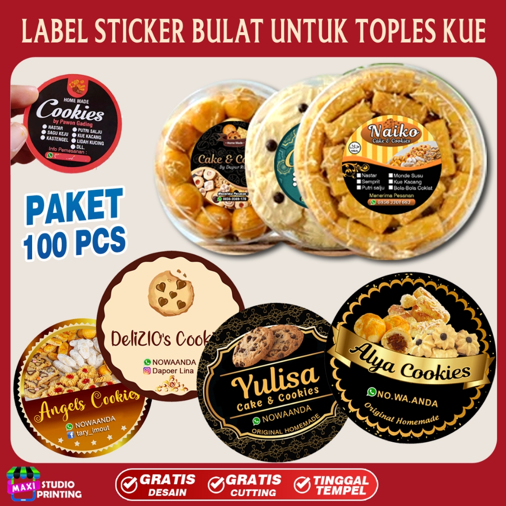 Jual STIKER LABEL CUSTOM | STICKER BULAT | STICKER KEMASAN PRODUK ...