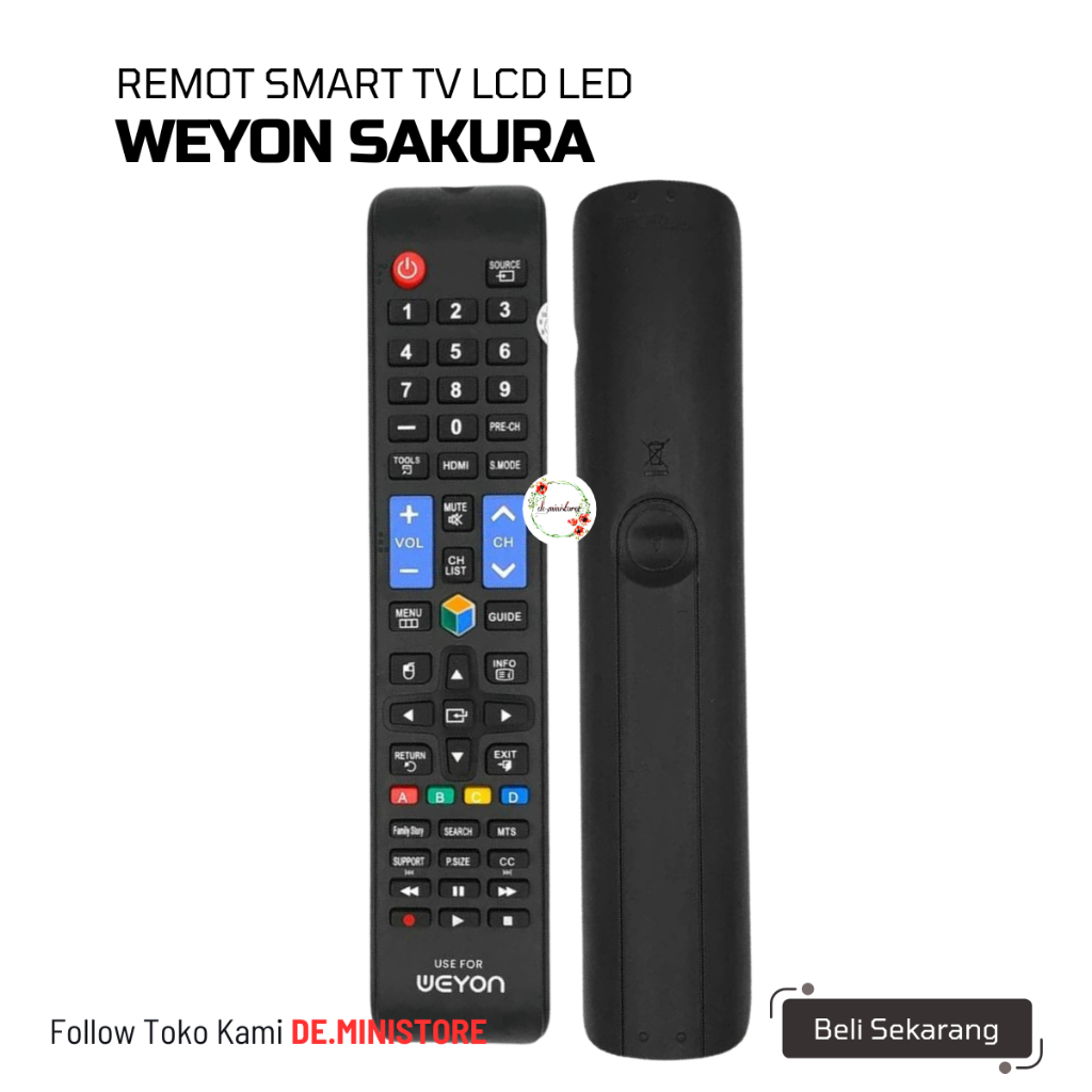 Jual Remote Remot TV Weyon Sakura Smart TV WY-S40 AN2418215 | Shopee ...