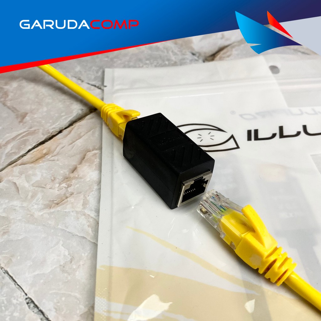 Jual ILLUPRO Barel RJ45 Sambungan Kabel LAN Ethernet Barel Besi 1 Port ...