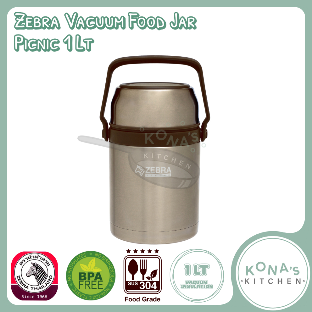 Jual Zebra Vacuum Food Jar Picnic 1 Lt (152435) / Termos Sop | Shopee ...