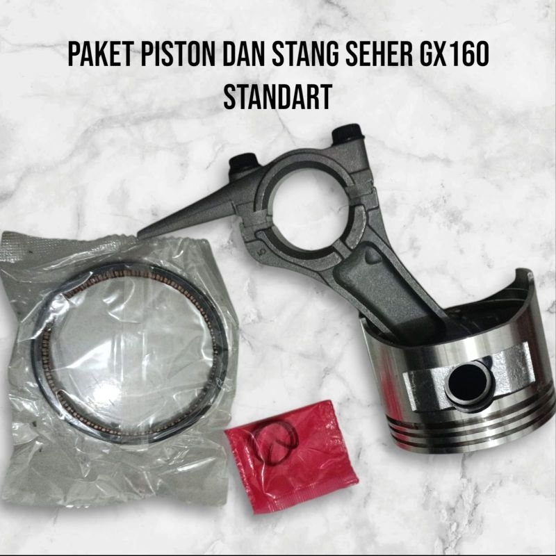 Jual Paket Piston Assy Dan Conrod Gx160 Standart Seher dan Stang Seher Gx160 | Shopee Indonesia