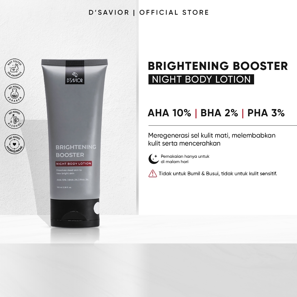 Jual [NEW PRODUCT] D'SAVIOR Brightening Booster Night Body Lotion AHA ...