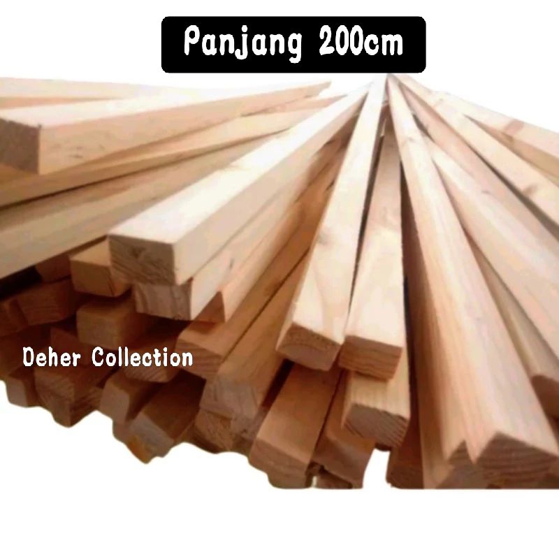 Jual RENG KAYU 200CM LIST RENG KAYU ISI 10 BATANG HALUS SUDAH DISERUT ...
