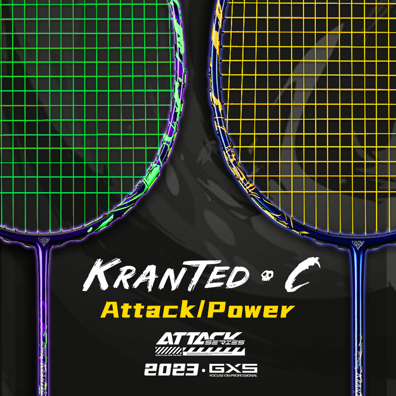 Jual 【ATTACK POWER】Raket Badminton KRANTED-C 100% Carbon Fiber Original ...
