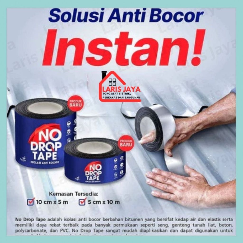 Jual NO DROP TAPE ECERAN PER METER / LAKBAN ISOLASI ANTI BOCOR NODROP 1 METER | Shopee Indonesia