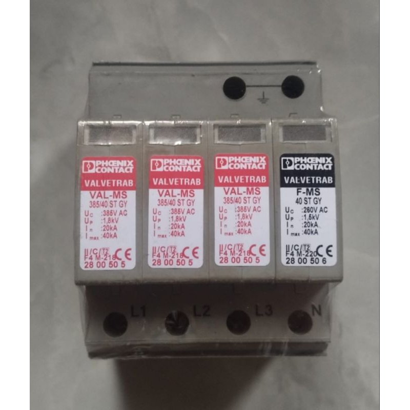 Jual Surge arrester MCB 3phase Phoenix VAL-MS 385/40 ST GY | Shopee ...
