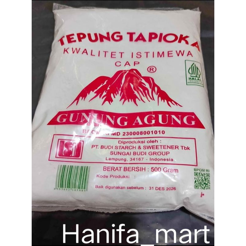 Jual Tepung tapioka - sagu cap gunung agung kemasan 500gram | Shopee ...