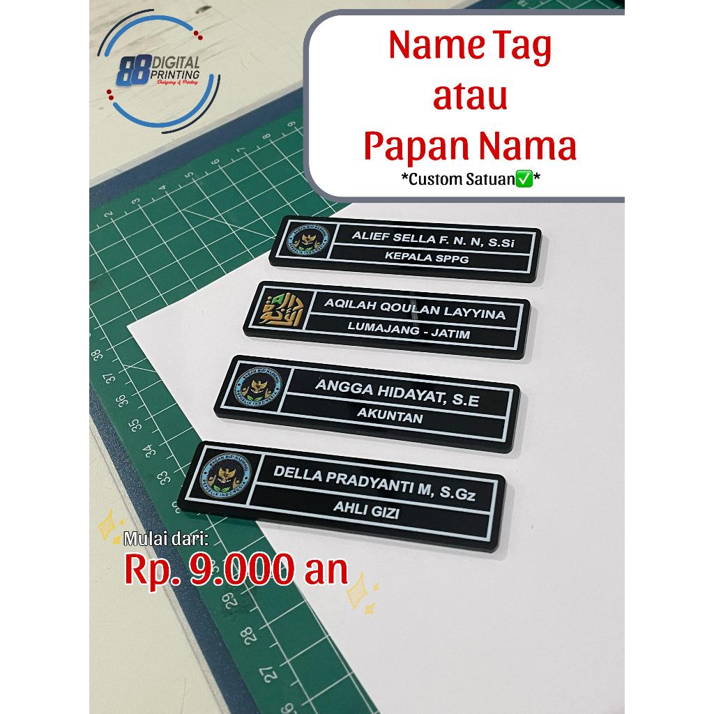 Jual NameTag / Nama Dada / Nama Dada Guru / Nama Custom/Nametag / Nama ...