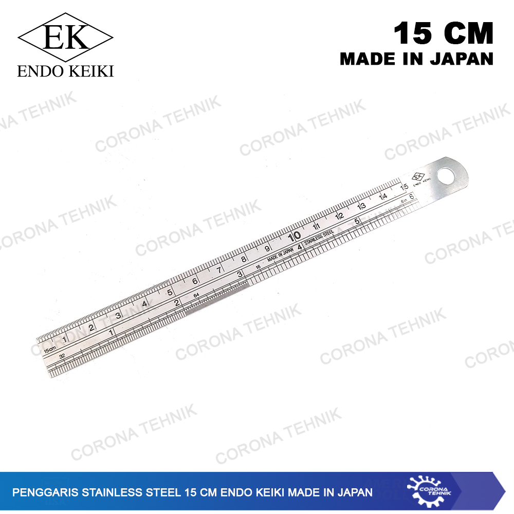 Jual Made In Japan Penggaris Stainless Steel 15 cm Endo Keiki | Shopee ...