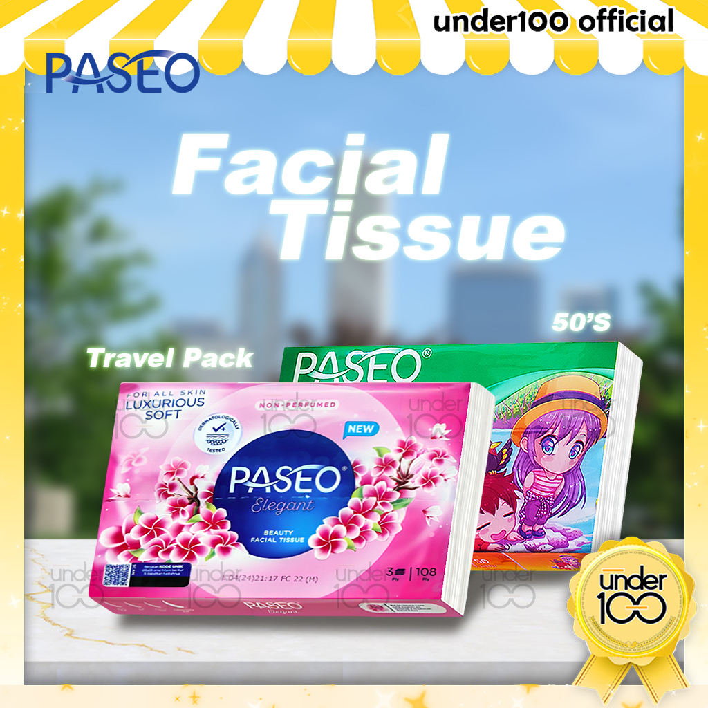 Jual Under100 Tissue Paseo Smart Travel Pack 50 Sheets | Tisu Paseo ...