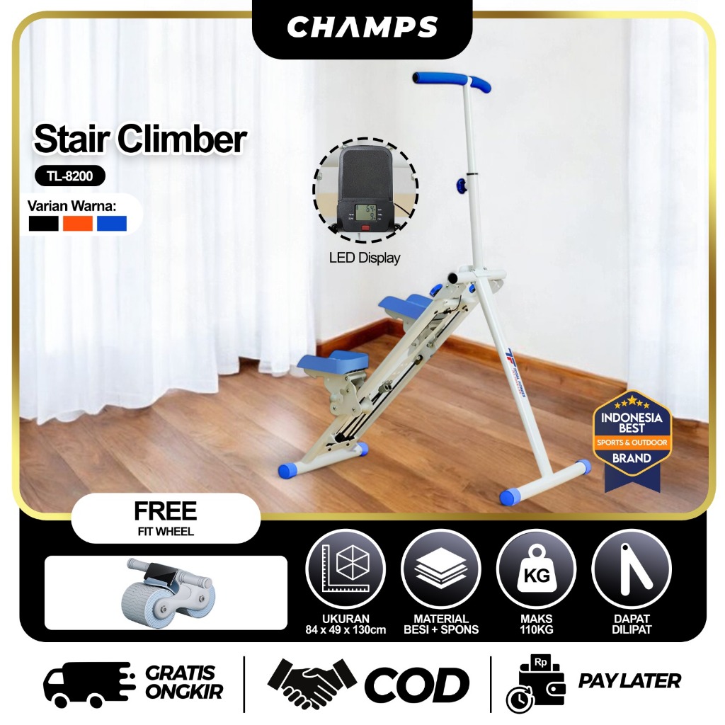 Jual CHAMPS Stair Climber Manual Alat Panjat Cardio | Mesin Olahraga ...