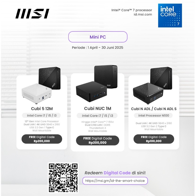 Jual MSI Mini Pc Cubi NUC 1M - Intel Core i5-120U Barebone | Shopee ...