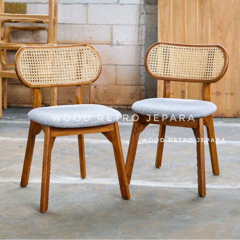 Jual PROMO !!! Kursi Cafe Kacang Retro Rotan - Kursi Makan Cafe Resto Kayu Jati Minimalis ...