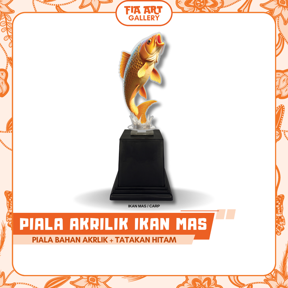 Jual Piala Akrilik Ikan Mas / Carp Souvenir Hadiah Trophy Lomba ...
