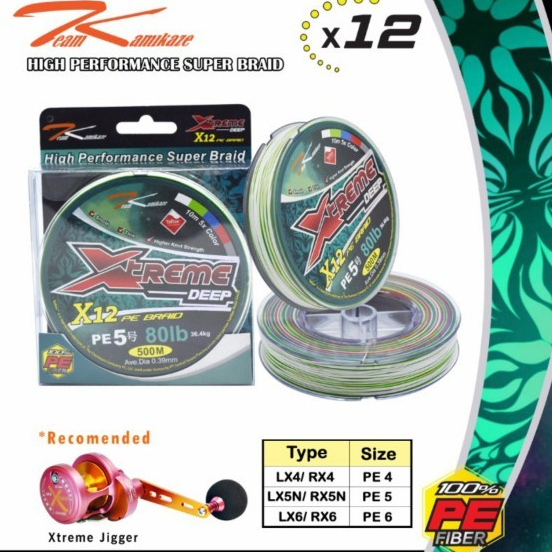 Jual Senar Pancing Team Kamikaze XTREME DEEP X12 - 500meter (Multi color) | Shopee Indonesia