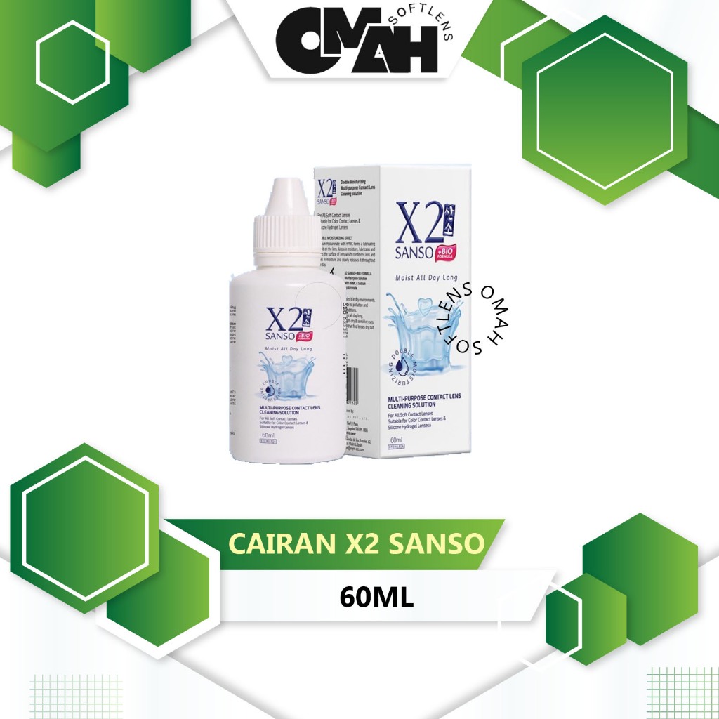 Jual Air Softlens X2 Sanso 60ml / Cairan X2 Sanso 60ml / Air Pembersih ...