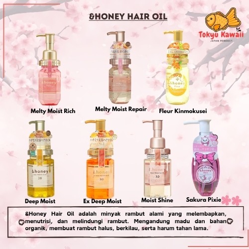 Jual &Honey Hair Oil Original Japan | Shopee Indonesia
