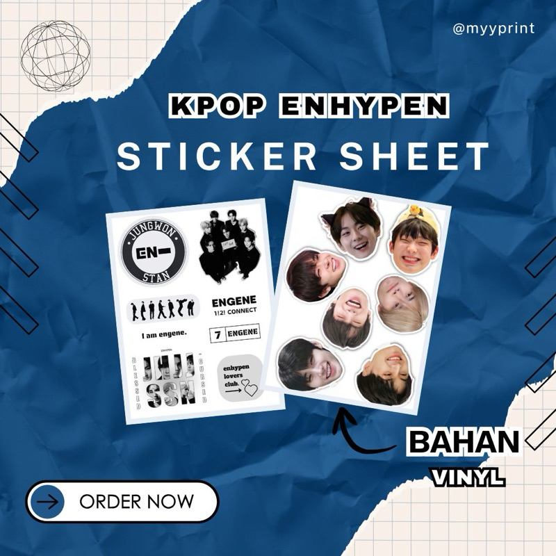 Jual STICKER SHEET ENHYPEN BISA CUSTOM | Shopee Indonesia