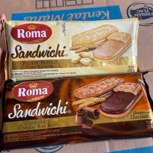 Jual Biskuit Roma Sandwich Coklat Kacang | Shopee Indonesia