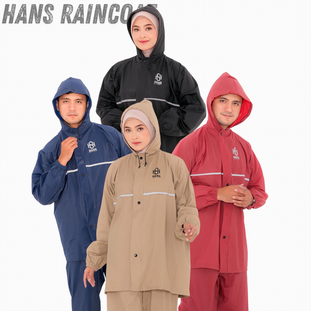 Jual JAS HUJAN, RAINCOAT Terbaik Pria Wanita setelan baju dan celana BY HANS Anti Rembes bahan ...