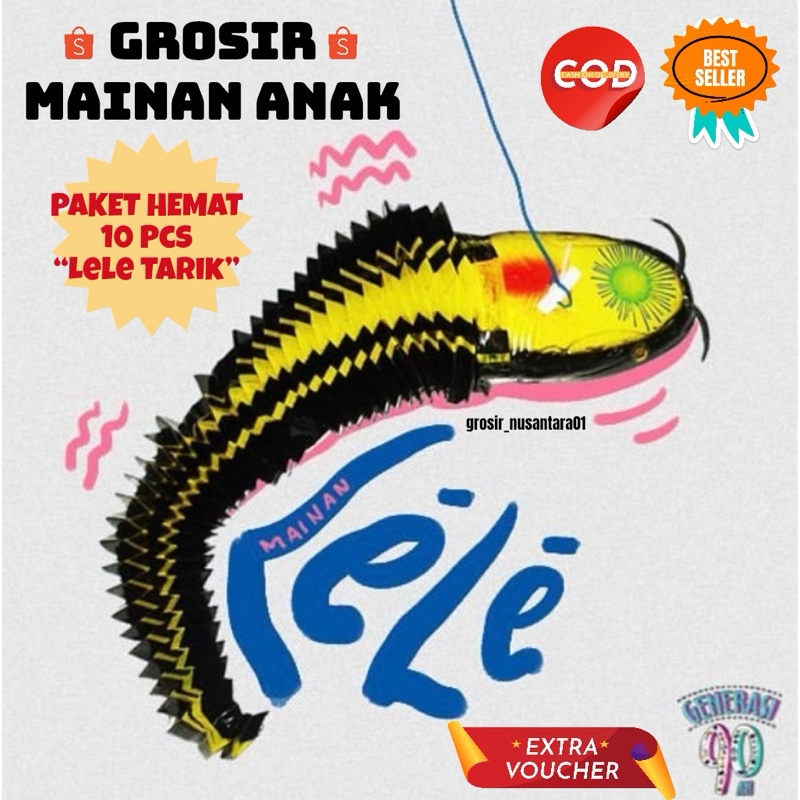 Jual PROMO 10 PCS !!! GROSIR MAINAN LELE TARIK JADUL Edukasi Anak ...