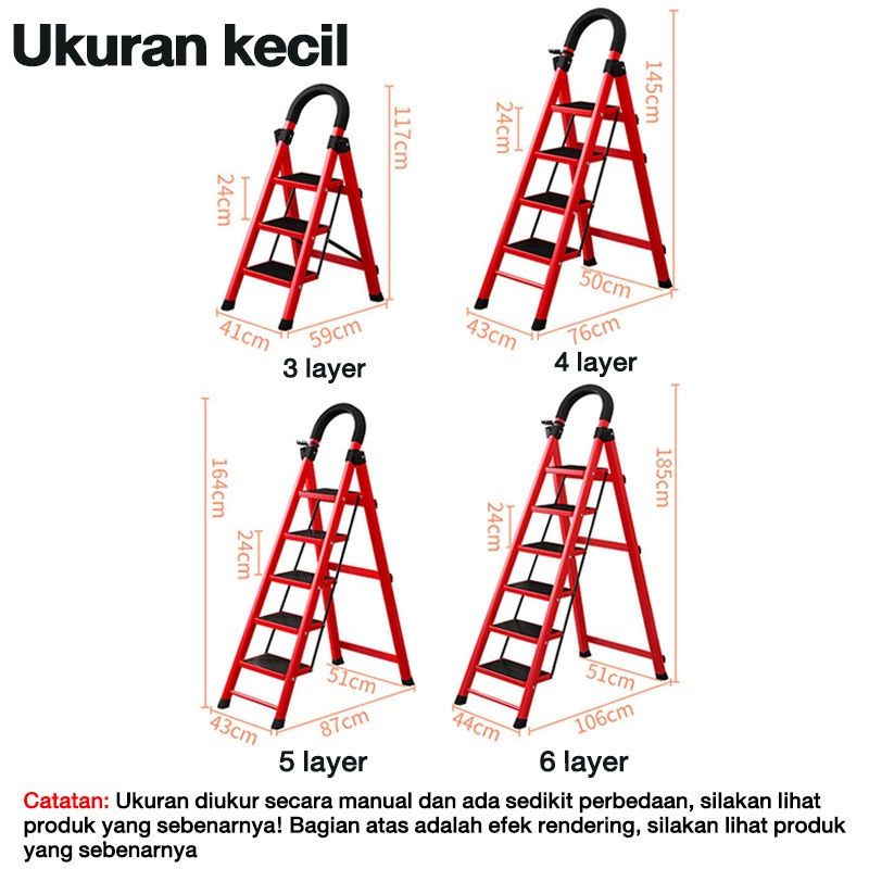 Jual Juragan Rena Tangga Lipat Besi 3-6 Step - Anti Slip untuk Rumah ...