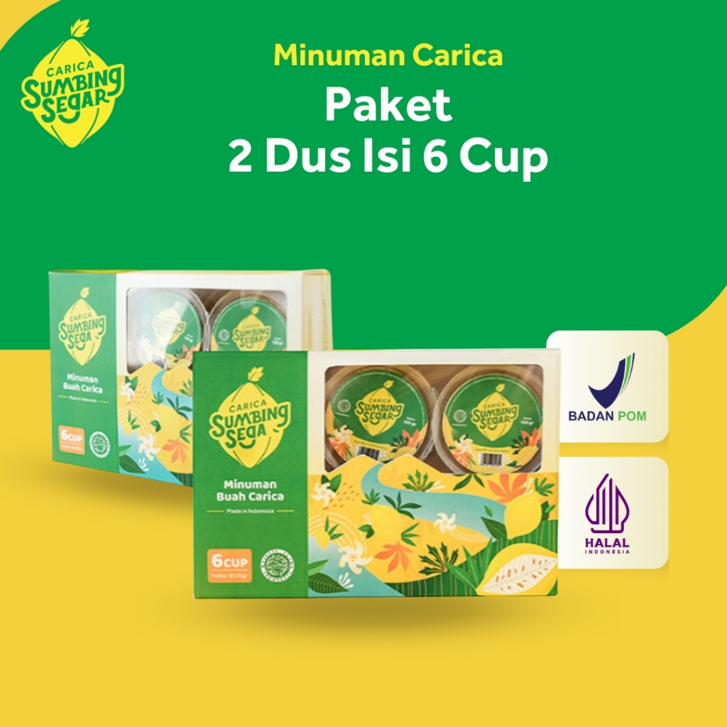 Jual Sumbing Segar Paket 2 Dus Karica isi 6 isi 120 cup Manisan Carika ...