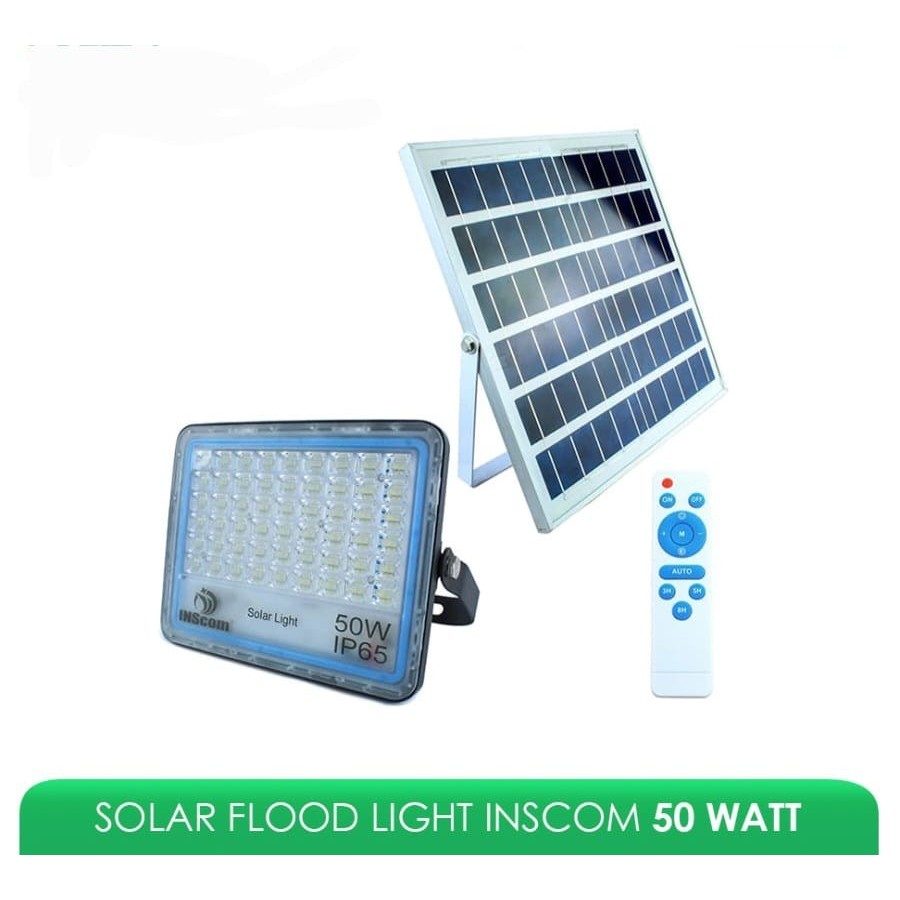 Jual LAMPU SOROT LED 50WATT PANEL SURYA SOLAR CELL FLOOD LIGHT MERK INS ...