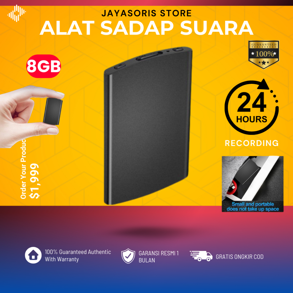 Jual Alat Perekam Suara Mini Tersembunyi Voice Recorder Audio Sadap ...