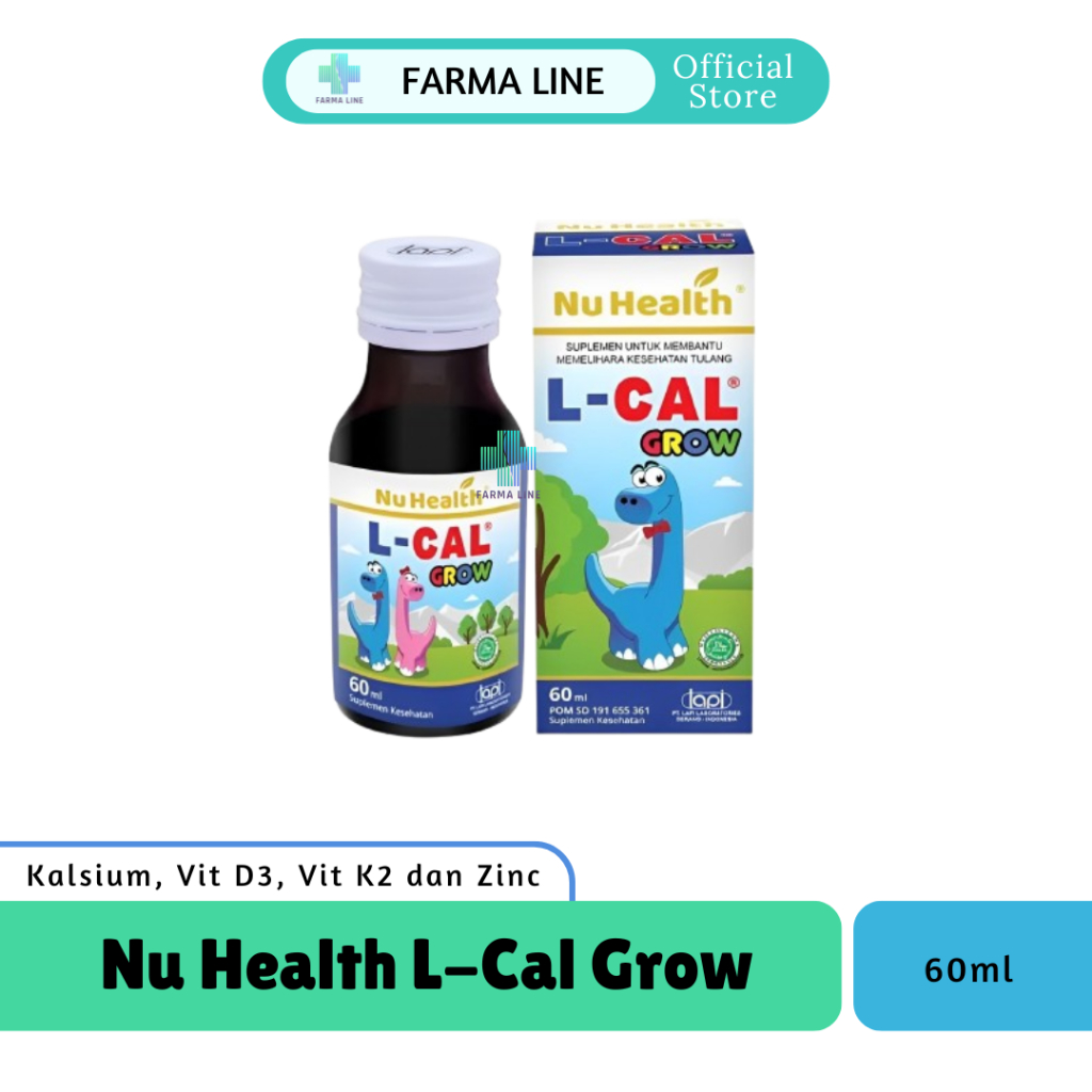 Jual L-Cal Grow sirup 60 ml | Peninggi Badan Anak - penambah nafsu ...