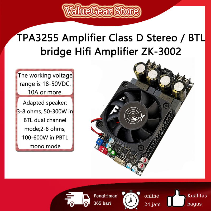 Jual TPA3255 Amplifier Class D Stereo / BTL bridge Hifi Amplifier ZK ...