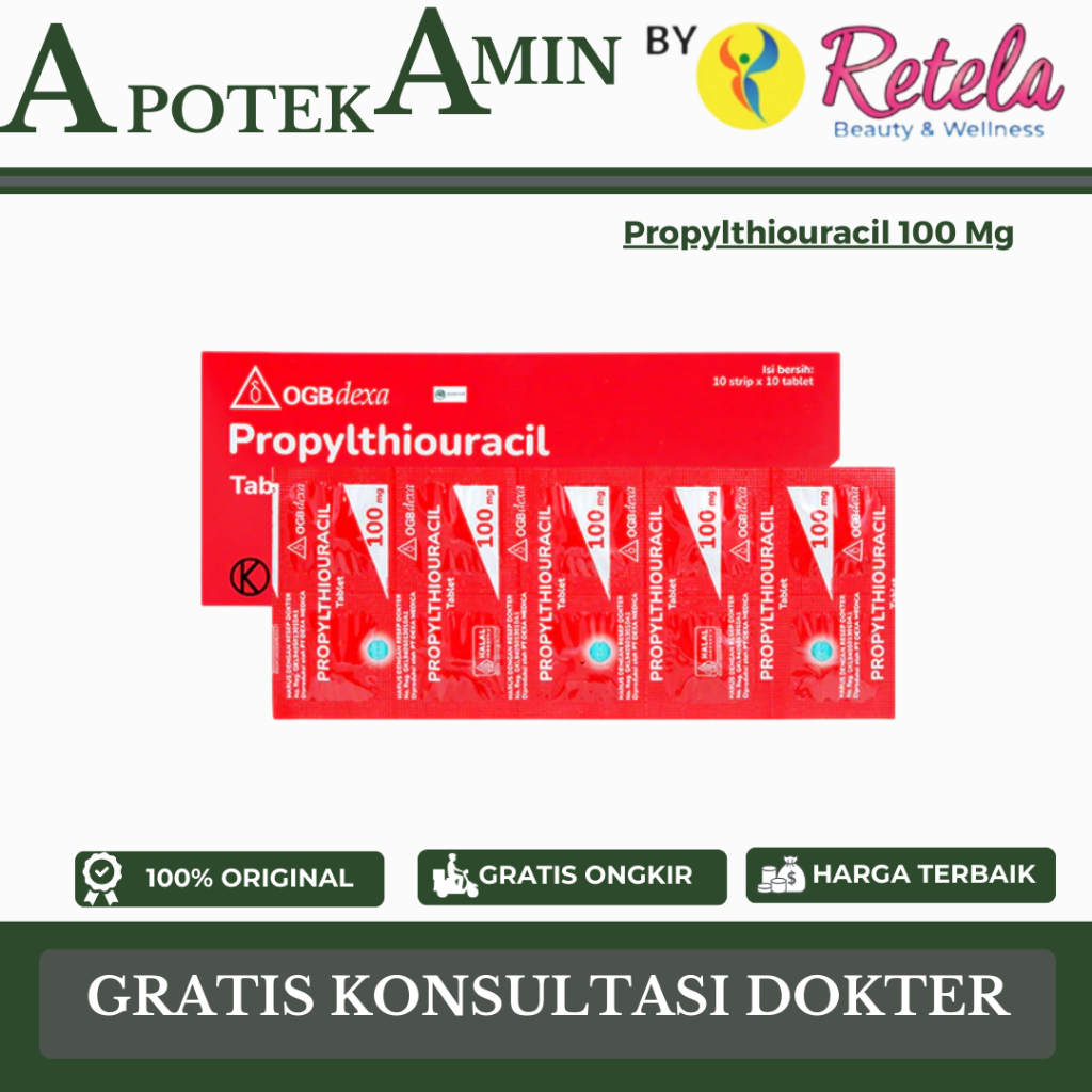 Jual PROPYLTHIOURACIL 100MG 10 STRIP 100 TABLET BOX | Shopee Indonesia