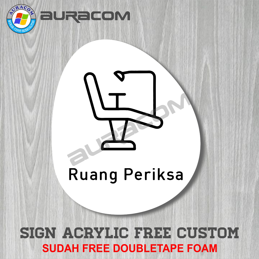 Jual Tulisan Ruang Periksa Sign Board Akrilik Tempel Dinding Papan ...