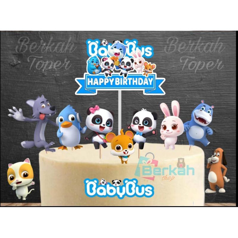 Jual Topper Baby bus, Topper cake, hiasan kue ulang tahun Topper ...