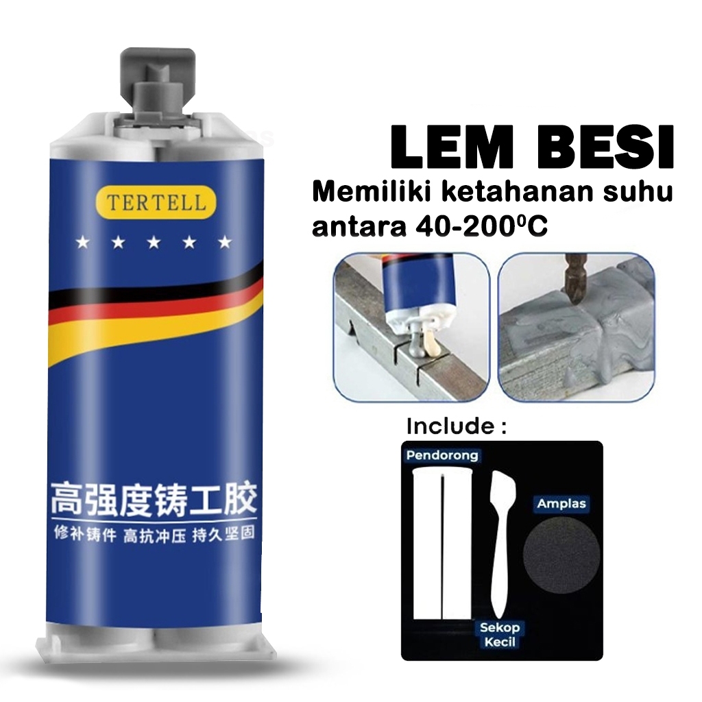 Jual Lem Perekat Kaca Kayu 2In1 Serbaguna Tahan Panas - Lem Besi Super ...