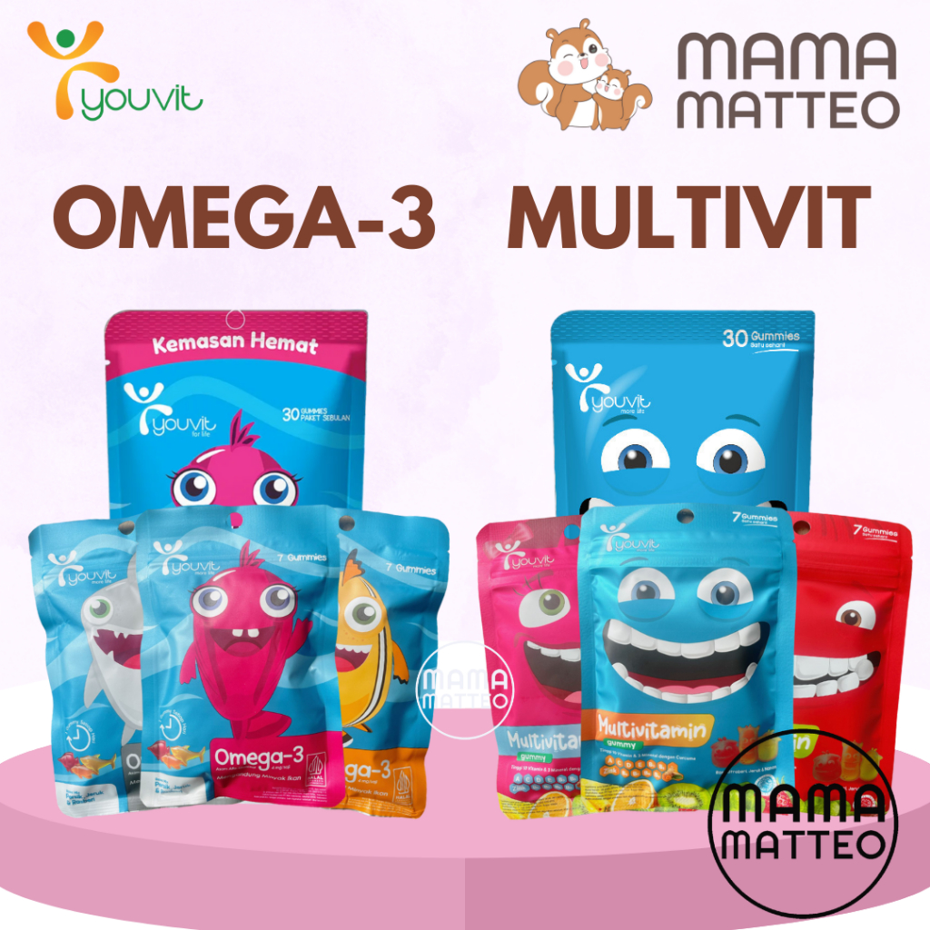 Jual YOUVIT Multivitamin Kids Gummy / Omega 3 Pouch / Vitamin Permen ...