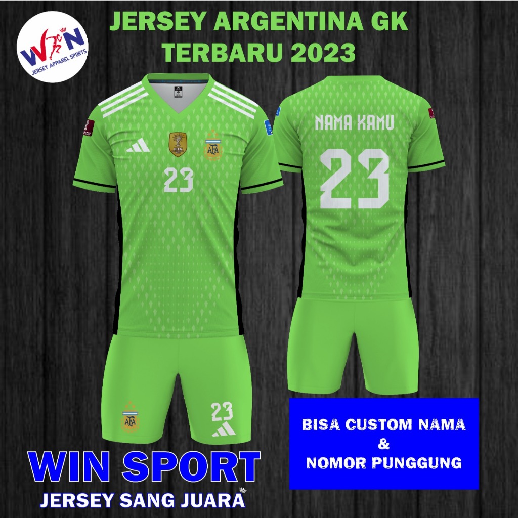 Jual Jersey Bola ARGENTINA KIPER 2023 2024 Martinez - Piala Dunia Qatar ...