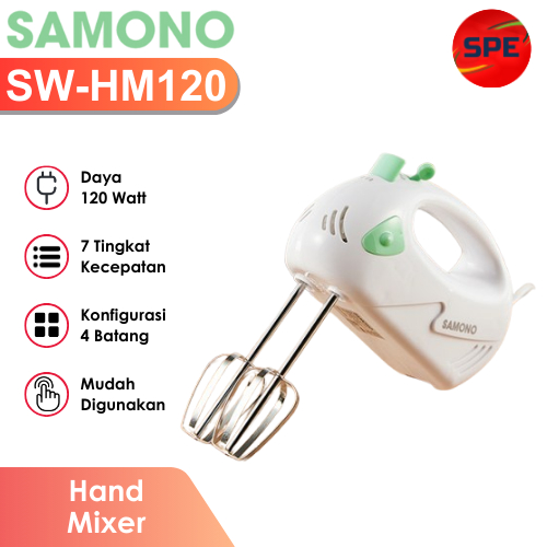 Jual HAND MIXER SAMONO SW-HM120 / SWHM120 GARANSI RESMI (MEDAN ...