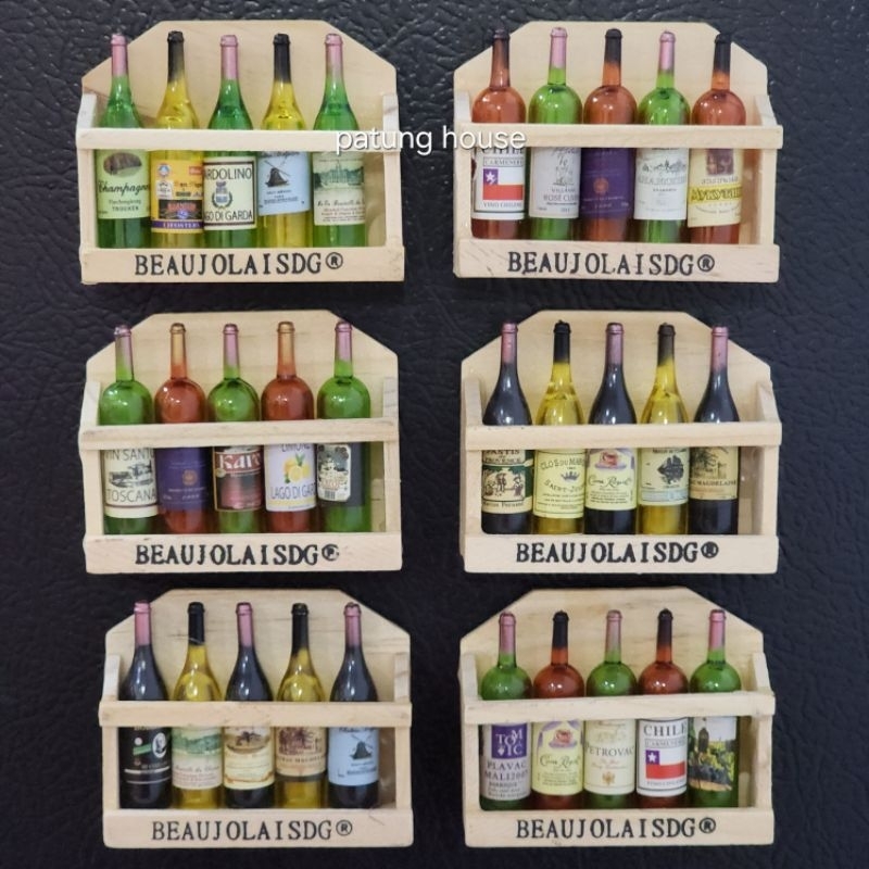 Jual Fridge Magnet Tempelan Kulkas Souvenir Paris Perancis Botol Anggur ...