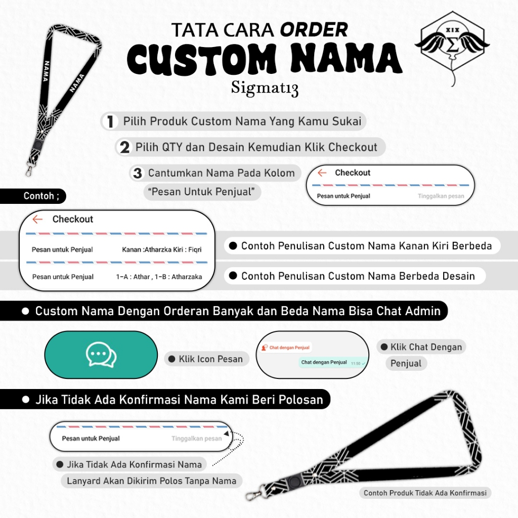 Jual Id Card Custom + Lanyard Kulit - Bisa Satuan dan Custom Nama ...