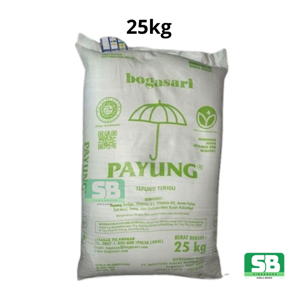 Jual Tepung Terigu Bogasari Cap Payung 25 kg Karung | Shopee Indonesia