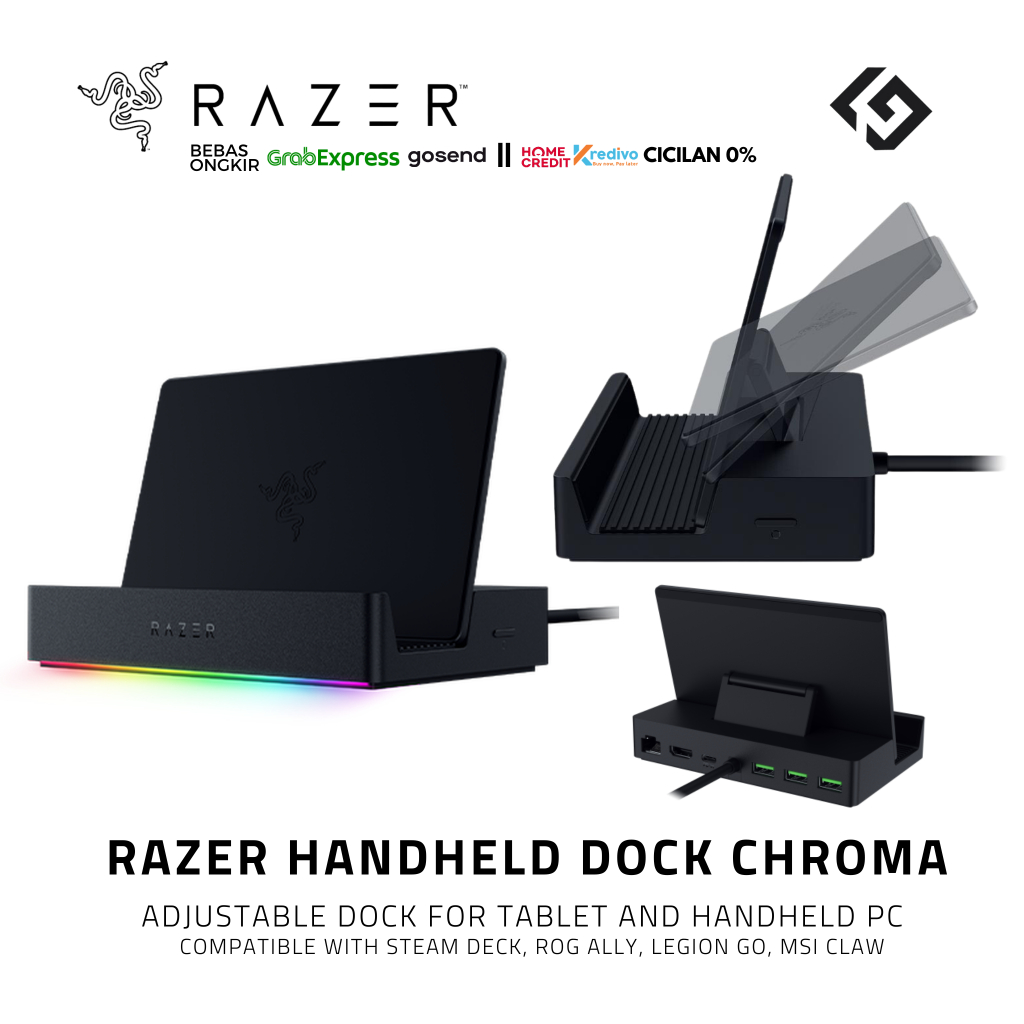 Jual RAZER Handheld PC Dock Chroma Adjustable Hinge Compatible With ...
