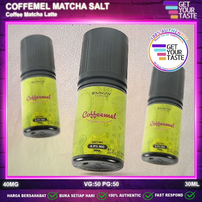 Jual Liquid Coffeemel Matcha Latte Salt Nic 30ML 40MG Emkay Signature ...