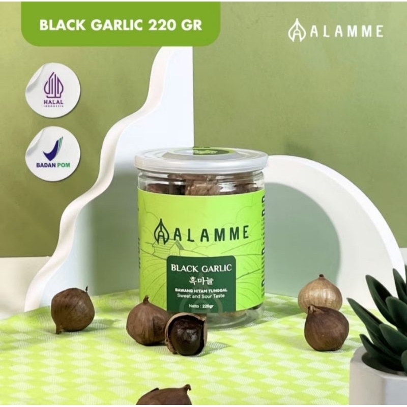 Jual Premium Black Garlic Bawang Hitam Tunggal Alamme 220gr | Shopee ...