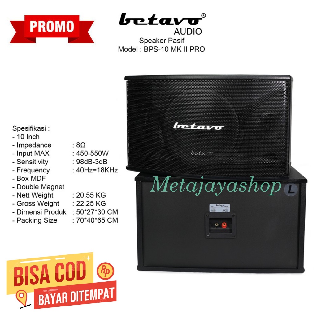 Jual Speaker Passive Betavo BPS-10 MKII PRO speaker pasif betavo BPS 10 MKII pro | Shopee Indonesia