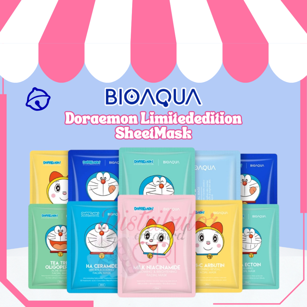 Jual BIOAQUA x DORAEMON Sheet Mask Masker Wajah BPOM Diamond Blue ...