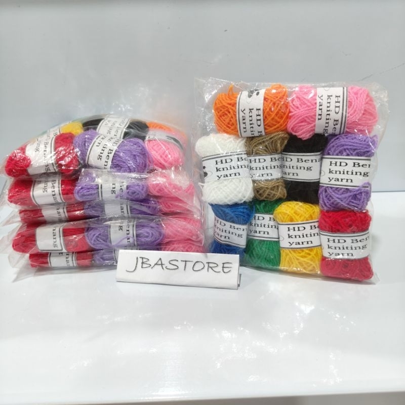 Jual 5 Pak Benang Woll Kecil (10 Warna/ Pak) | Shopee Indonesia