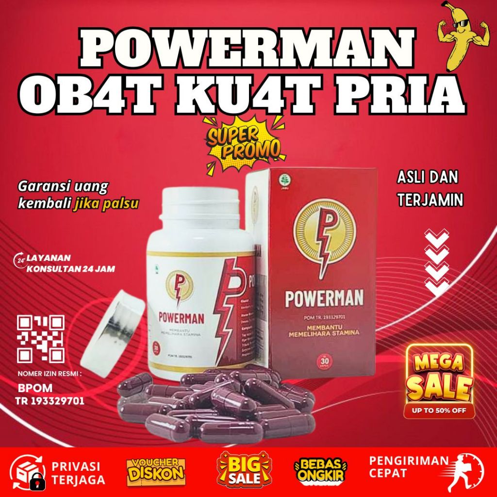Jual OBAT KUWAT powerman di jamin manjur 100%ampuh 30 kapsul | Shopee ...